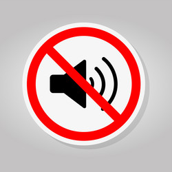 No sound icons sign isolate on white background Vector Image