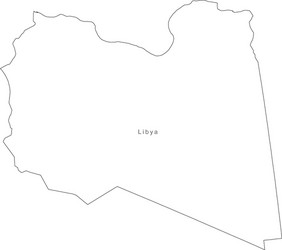 Libya simplified outline map Royalty Free Vector Image