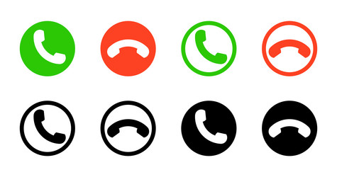Phone icon telephone mobile and call symbols set Vector Image