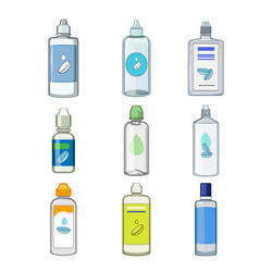 Optical contact lens solution cartoon Royalty Free Vector