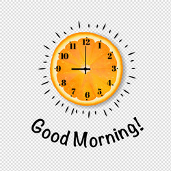 Good morning banner orange postcard Royalty Free Vector