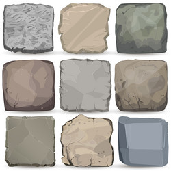 Rock stone set Royalty Free Vector Image - VectorStock