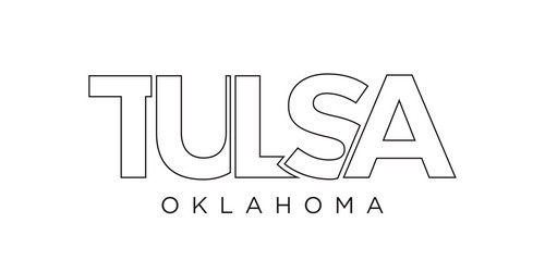 Tulsa oklahoma typography slogan design Royalty Free Vector
