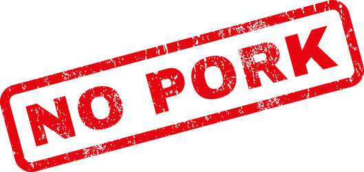 No pork rubber stamp Royalty Free Vector Image