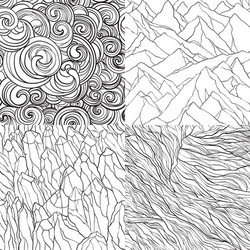 Seamless abstract hand-drawn pattern Royalty Free Vector