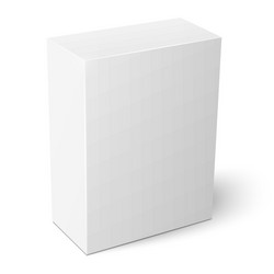 Realistic White Packaging Box Template Royalty Free Vector