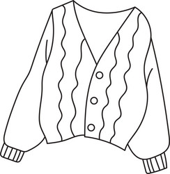 Sleeveless sweater outline Royalty Free Vector Image