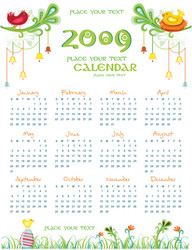 Calendar for 2009 Royalty Free Vector Image - VectorStock