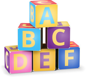 Brick abc Royalty Free Vector Image - VectorStock