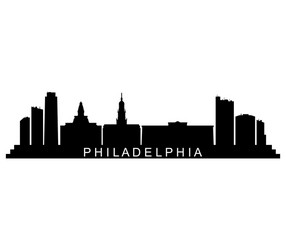 Philadelphia skyline Royalty Free Vector Image