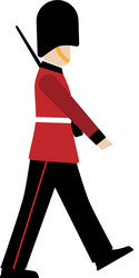 Royal guard flat style Royalty Free Vector Image