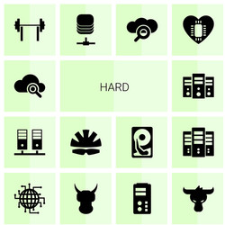 5 hard icons Royalty Free Vector Image - VectorStock