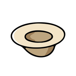 Doodle hand drawn plate green dish Royalty Free Vector Image