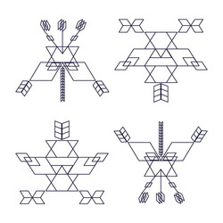 Sacred geometry graphic design elements concept Vector Image