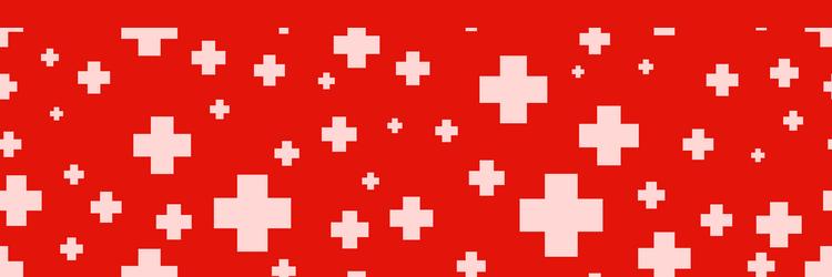 Seamless hospital background with plus symbols Vector Image