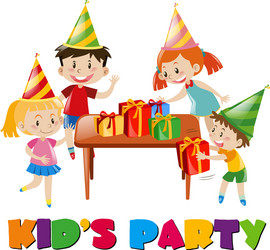 Kids party theme image 1 Royalty Free Vector Image