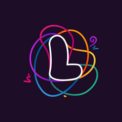 Glowing L Letter Neon Vector Images (over 230)