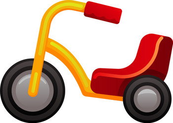 Tricycle Cartoon Red Vector Images (54)