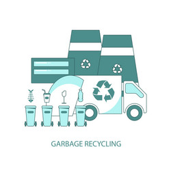 Garbage recycling flyer Royalty Free Vector Image