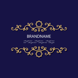 Stylish golden creative business card design Vector Image