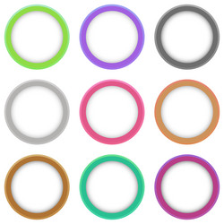 Set of modern colorful oval banners Royalty Free Vector