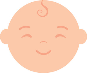 Cute little baby boy head character Royalty Free Vector
