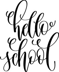 Hello august lettering print Royalty Free Vector Image