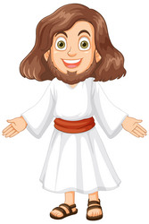Jesus christ outline for colouring Royalty Free Vector Image
