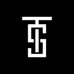 Modern letter t monogram logo design Royalty Free Vector