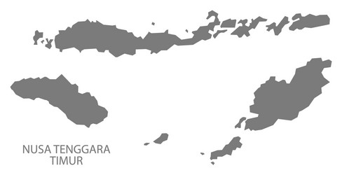 Nusa tenggara timur indonesia map with indonesian Vector Image
