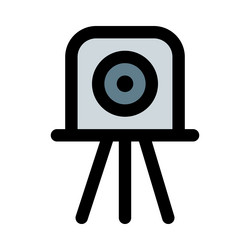 Old-fashioned camera with tripod stand Royalty Free Vector