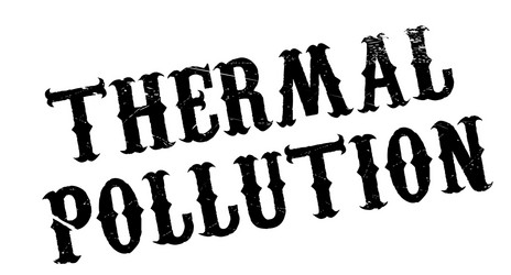 Thermal pollution rubber stamp Royalty Free Vector Image
