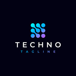 Abstract blue spark tech logo design Royalty Free Vector