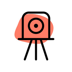 Old-fashioned camera with tripod stand Royalty Free Vector