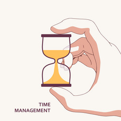 Time management horizontal banner Royalty Free Vector Image