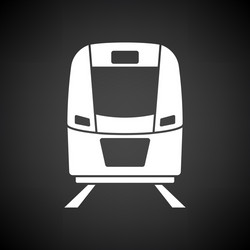 White electric train Royalty Free Vector Image