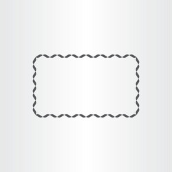 Rectangle rope frame for photo or picture in retro