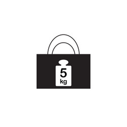 25 kg weights in bag weight limit Royalty Free Vector Image
