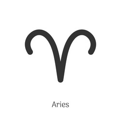 Aries abstract zodiac sign isolated on white Vector Image
