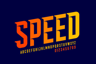Need for speed typography Royalty Free Vector Image