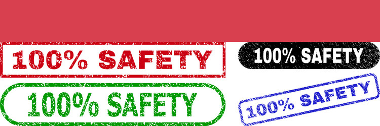 Scratched textured 100 stamp seals Royalty Free Vector Image