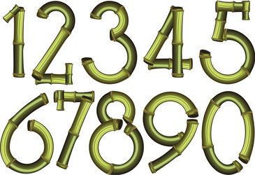 Bamboo eco alphabet Royalty Free Vector Image - VectorStock