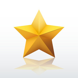 Shiny bright five-pointed star flat Royalty Free Vector