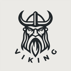 Nordic viking warrior logo Royalty Free Vector Image