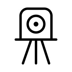 Old-fashioned camera with tripod stand Royalty Free Vector