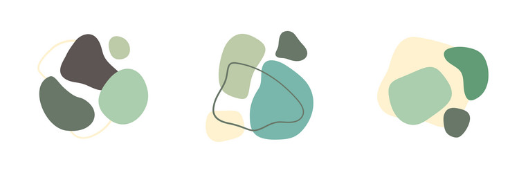 Simple geometric organic shapes with place Vector Image