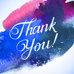 Thank you hand lettering Royalty Free Vector Image