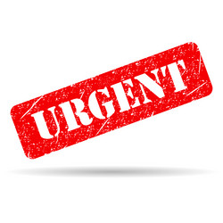 Urgent stamp symbol shadow label sticker sign Vector Image