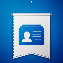 Blue resume icon isolated on background cv Vector Image