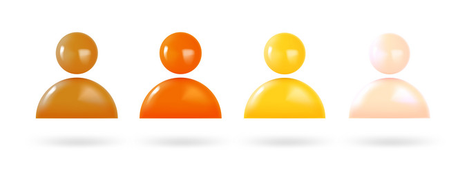 Group of color people isolated on white Royalty Free Vector